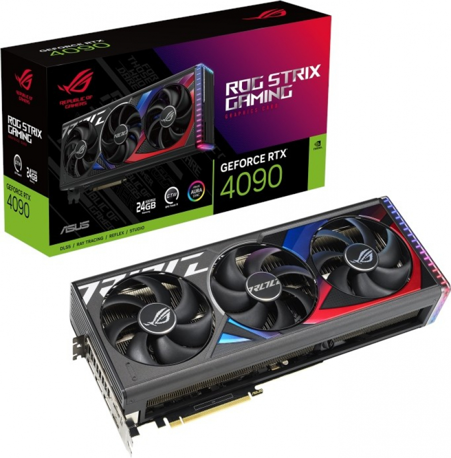 Videokarte Asus GeForce RTX 4090 ROG STRIX Gaming 24GB - Videokartes ...