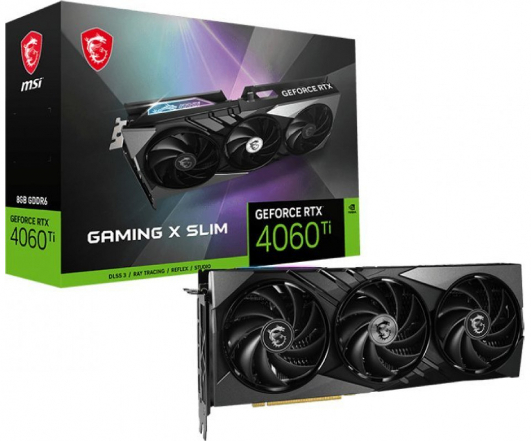 Videokarte MSI GeForce RTX 4060 Ti Gaming X Slim 8GB - Videokartes (VGA ...