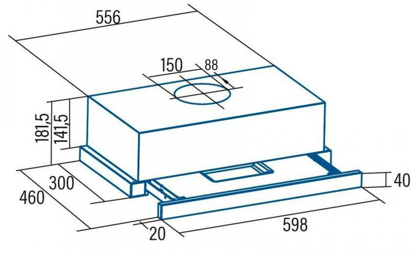 Steam hood Cata TFH-6430 GWH - Hoods - Appliances | Baltic Data