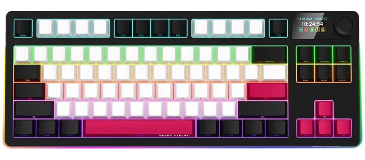 Klaviatūra Lorgar LRG-KBP70MW-BK-US 75% RGB Black Red - Klaviatūras ...