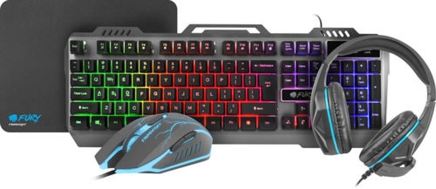 Fury ThunderJet Gaming Combo Black - PC keyboards | Baltic Data