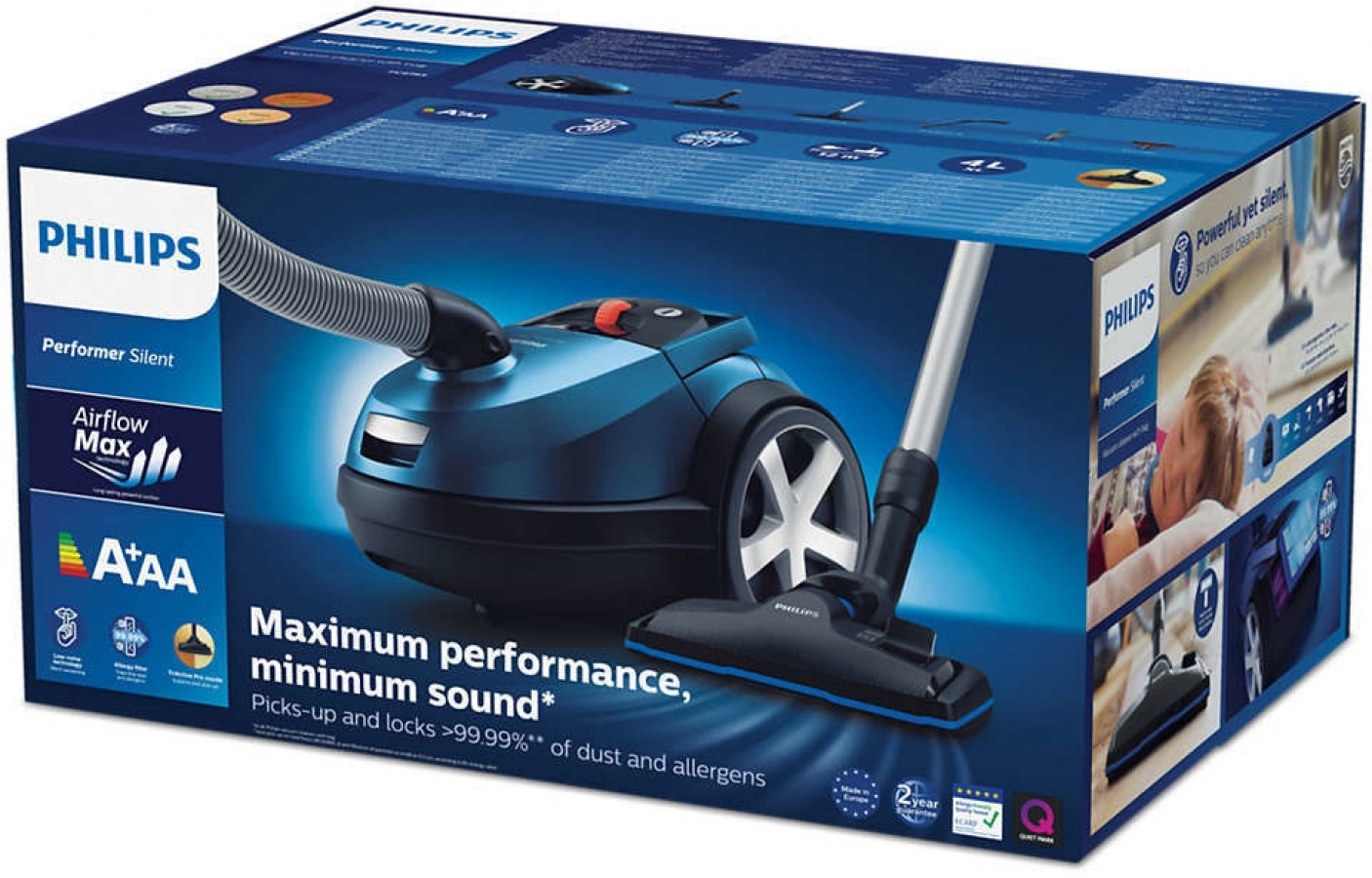 Philips Performer Silent FC8783/09 Blue - Vacuum Cleaners - Home ...