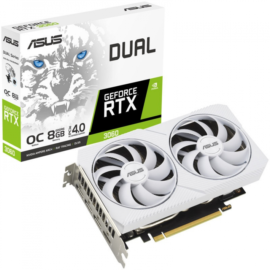 Videokarte Asus GeForce RTX 3060 8GB Dual White OC Edition ...